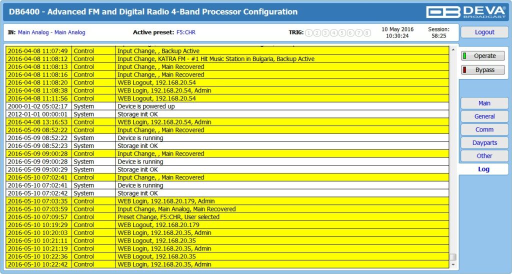 DB6400 ADVANCED FM AND DIGITAL RADIO 4-BAND AUDIO PROCESSOR WITH BACKUP AUDIO PLAYER - Comequip ...